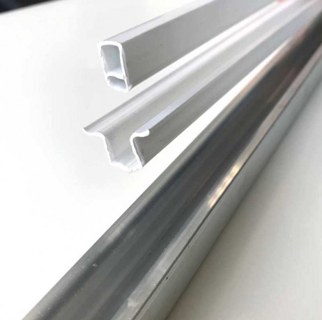 Barre de clips aluminium - Longueur 2 x 2.50 m