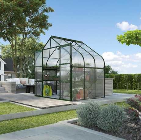 Serre de jardin en polycarbonate Diana avec structure en aluminium